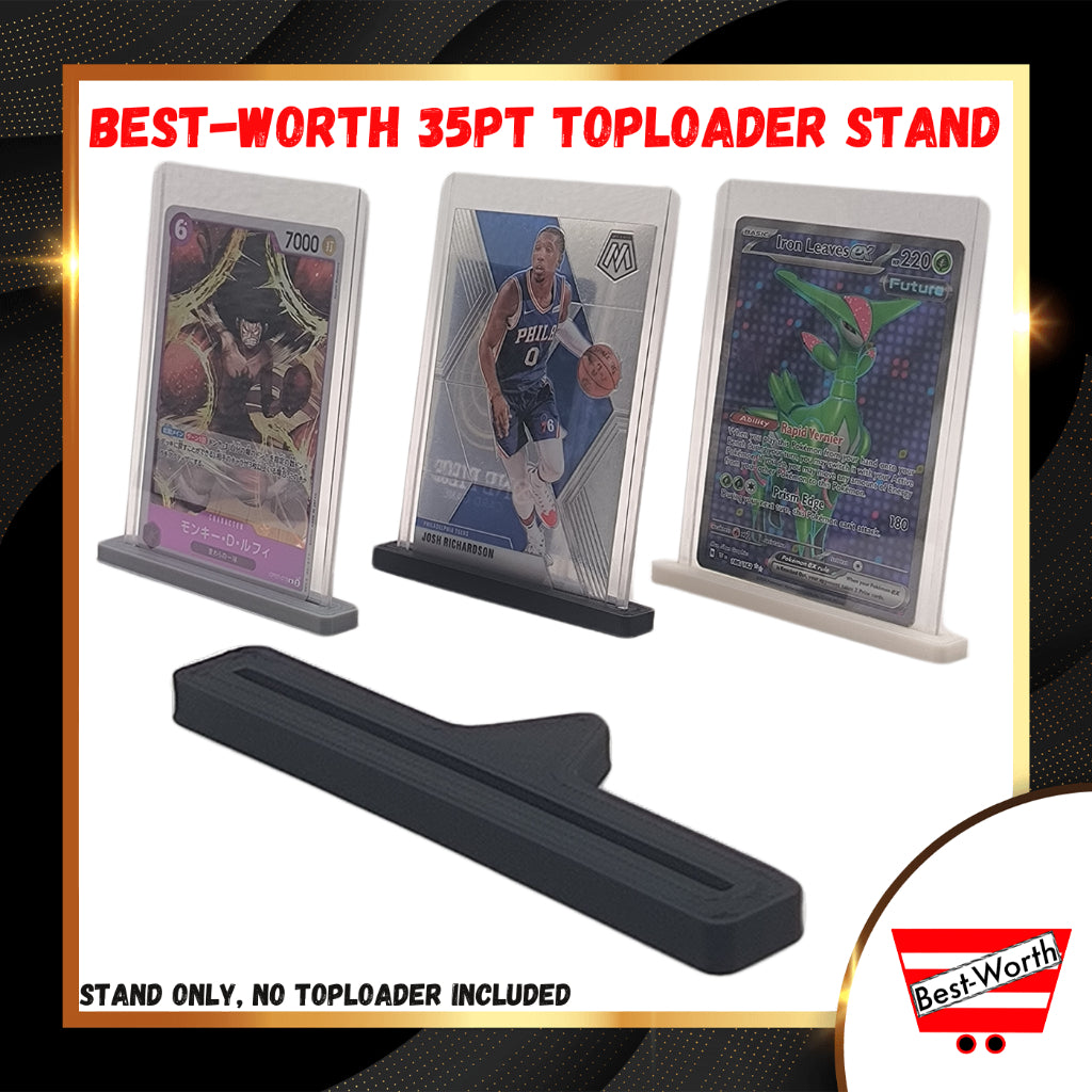 Best-Worth 35pt Toploader Stand – Minimalist Display for Trading Cards